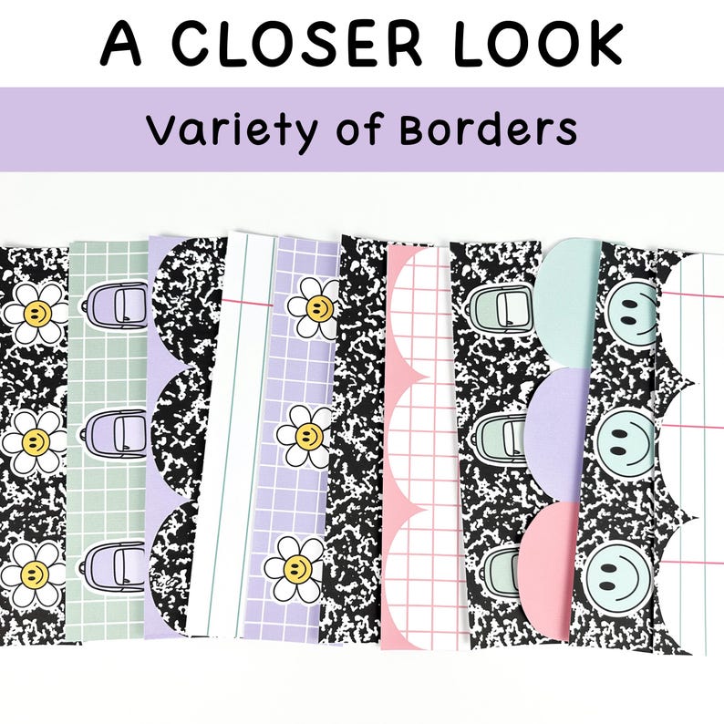 Composition Notebook Bulletin Board Borders for Pastel & Composition ...