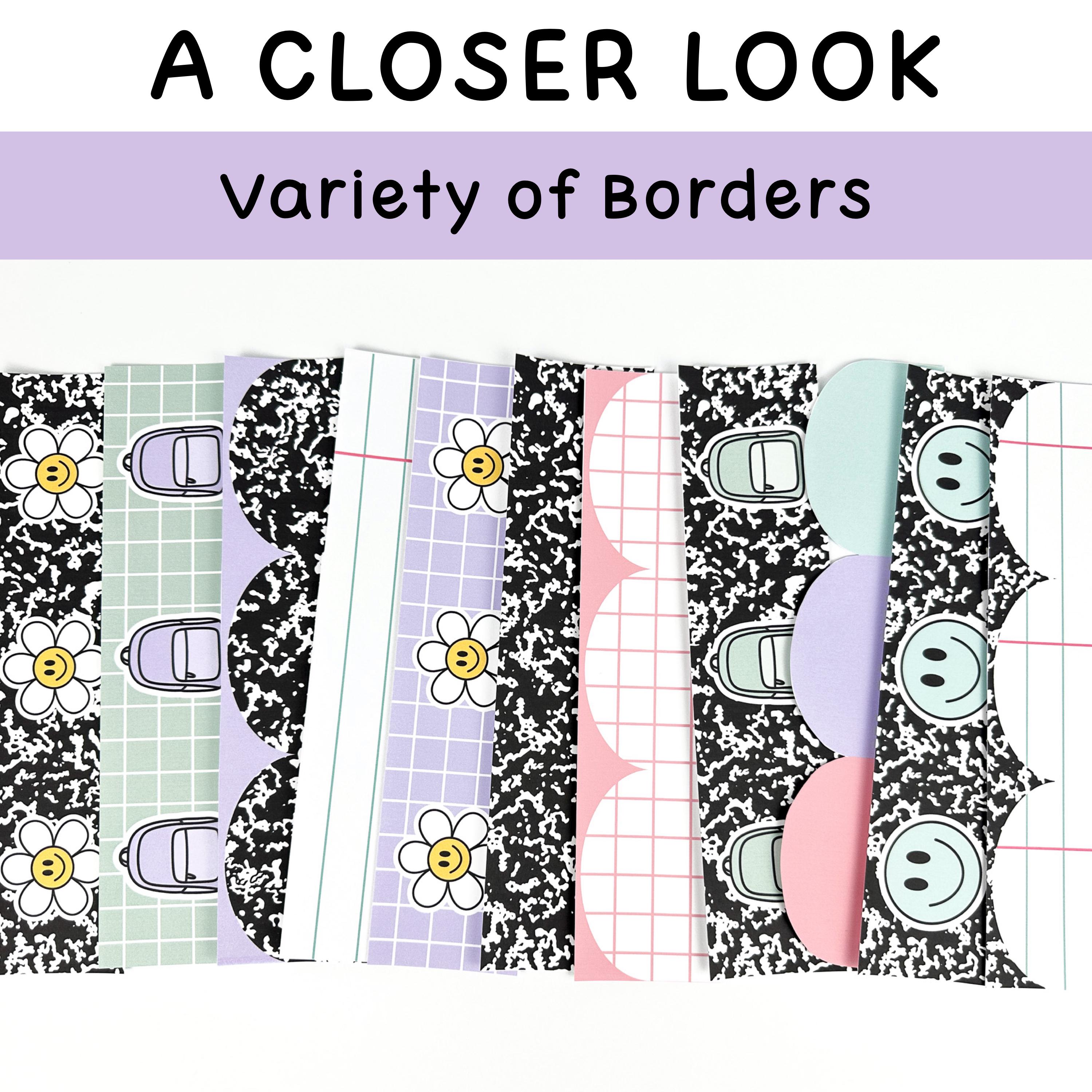 Composition Notebook Bulletin Board Borders for Pastel & Composition ...