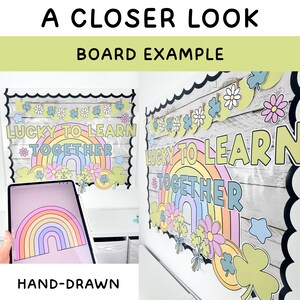 March Bulletin Board, St Patrick's Day Bulletin Board & Shamrock ...