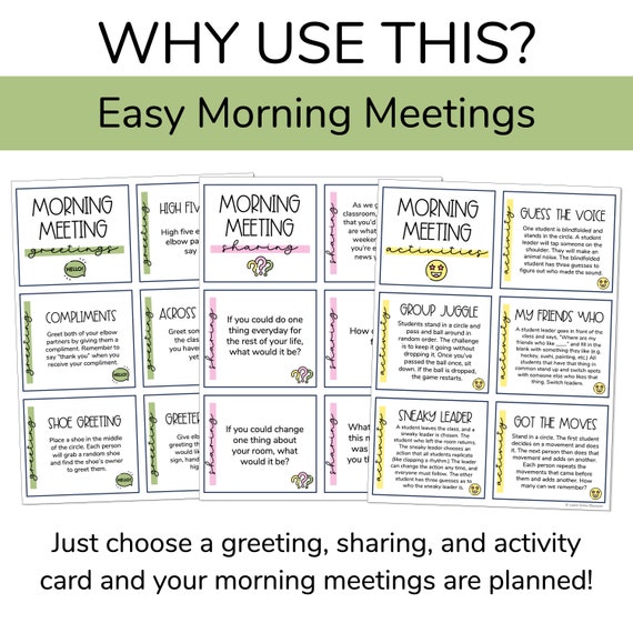 Morning Meeting Worksheet Class Meetings Morning Meetings Year