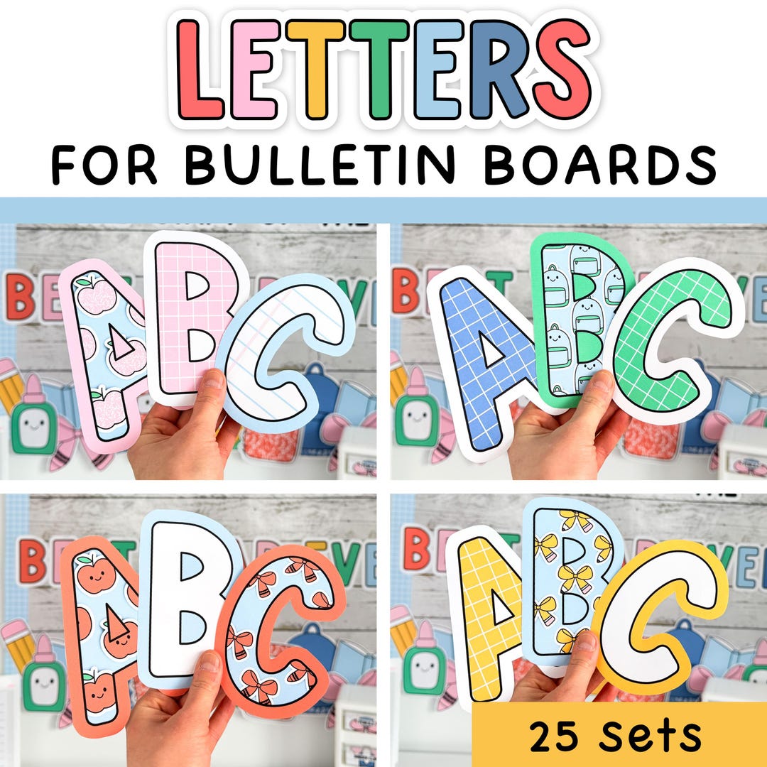 Bright Bulletin Board Letters for Bright & Composition Notebook ...