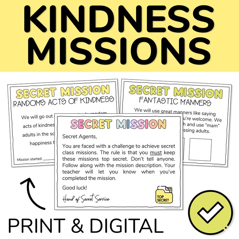 Kindness Challenge: A Kindness Activity for Social Emotional Learning ...
