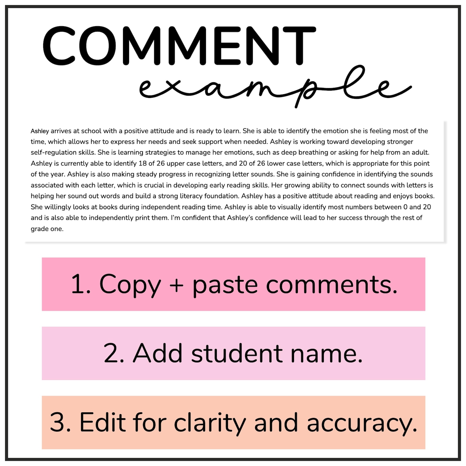 300+ Kindergarten Report Card Comments & Grade 1 Report Card Comments ...