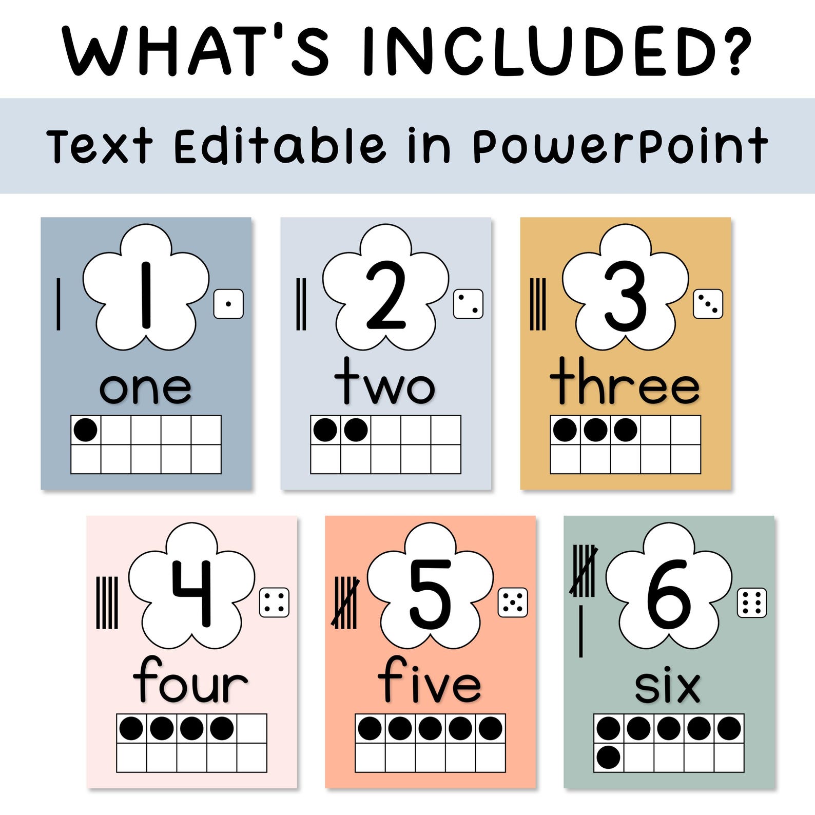 Boho Number Posters With Ten Frames - Numbers 1 to 20 Posters - Etsy