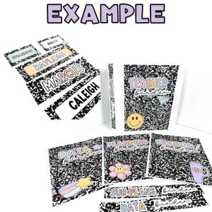 Composition Notebook Classroom Decor Bundle | Bulletin Board Letters ...