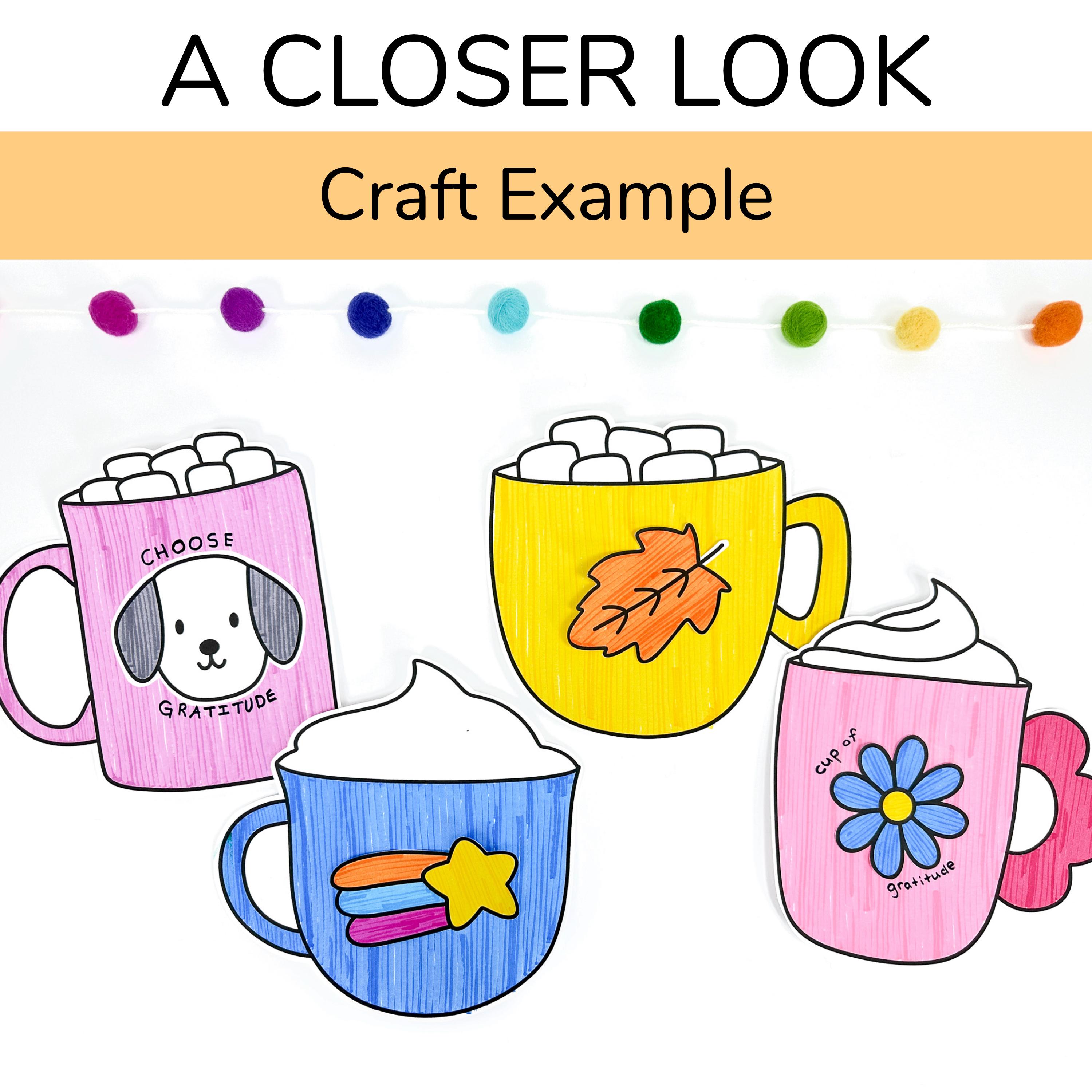 Gratitude Mug Thanksgiving Craft to Co-create a Thankful Bulletin Board ...