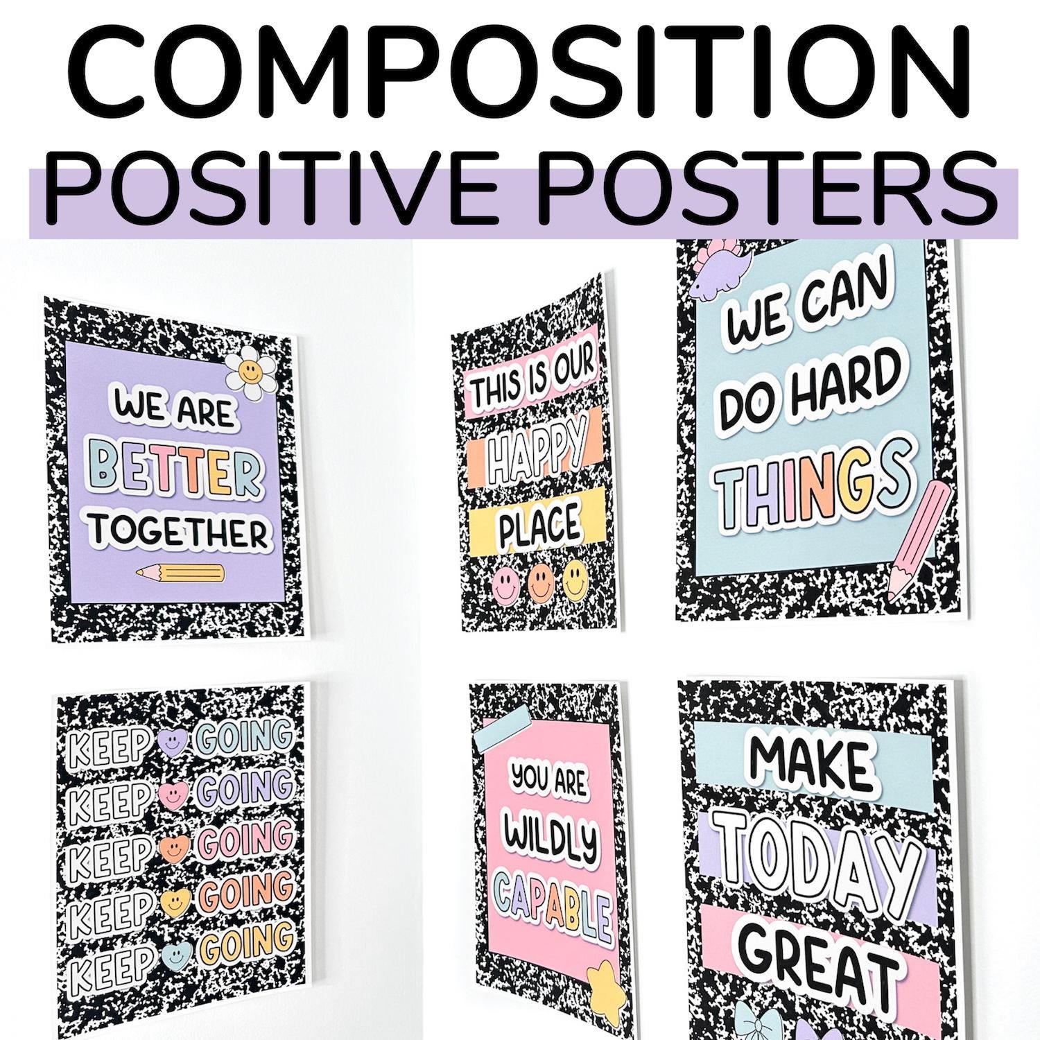 Composition Notebook Posters for Composition Notebook Classroom Decor ...