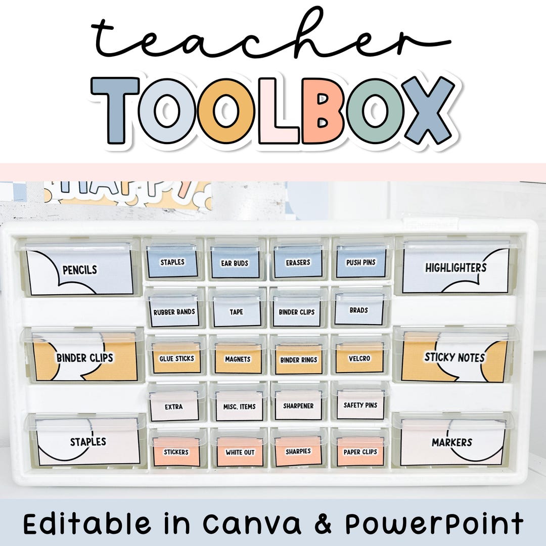 Boho Teacher Toolbox Labels - Editable and Matches Boho Classroom Decor ...