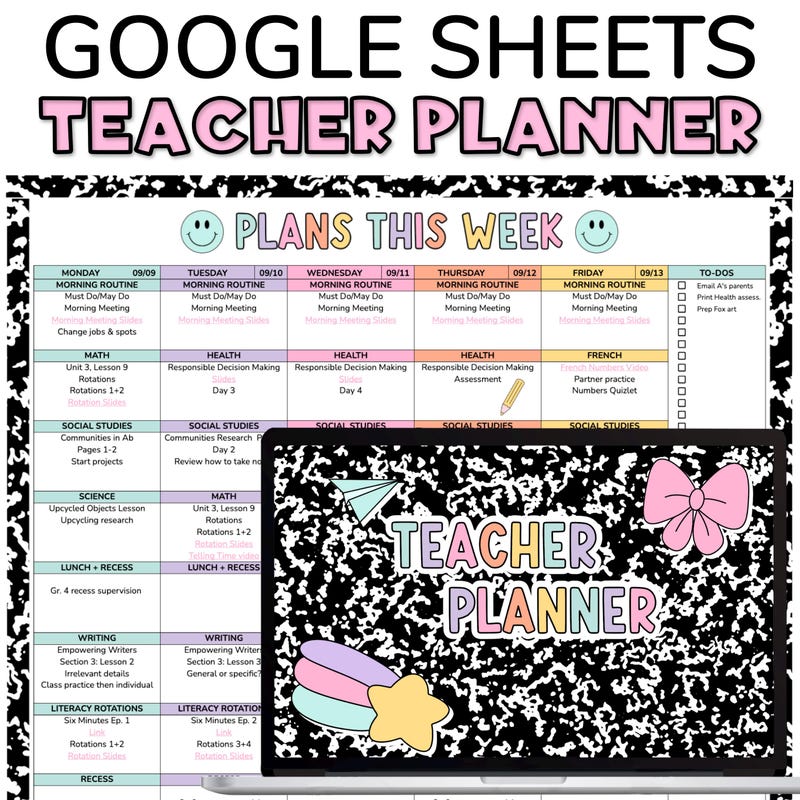 Teacher Planner - Etsy