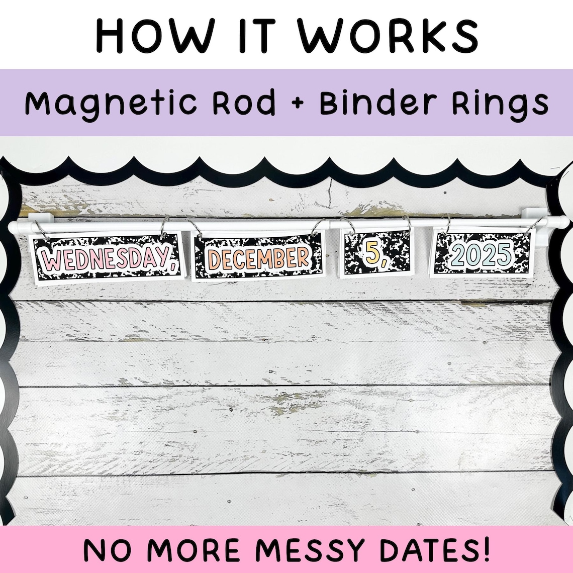 Composition Flip Calendar Editable for Pastel & Composition Notebook ...