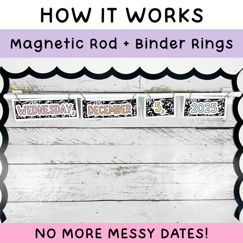 Composition Flip Calendar Editable for Pastel & Composition Notebook ...