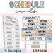 Boho Daily Schedule Cards - Editable Visual Schedule & Class Schedule ...