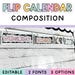 Composition Flip Calendar Editable for Pastel & Composition Notebook ...