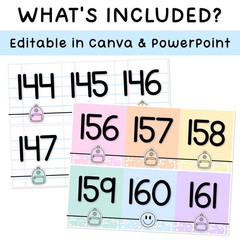 Pastel Number Line Printable Wall Display (-30 to 200) | Number Line ...