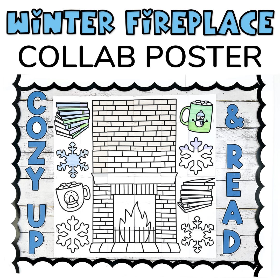 Winter Collaborative Coloring Poster as A Winter Bulletin Board - Etsy