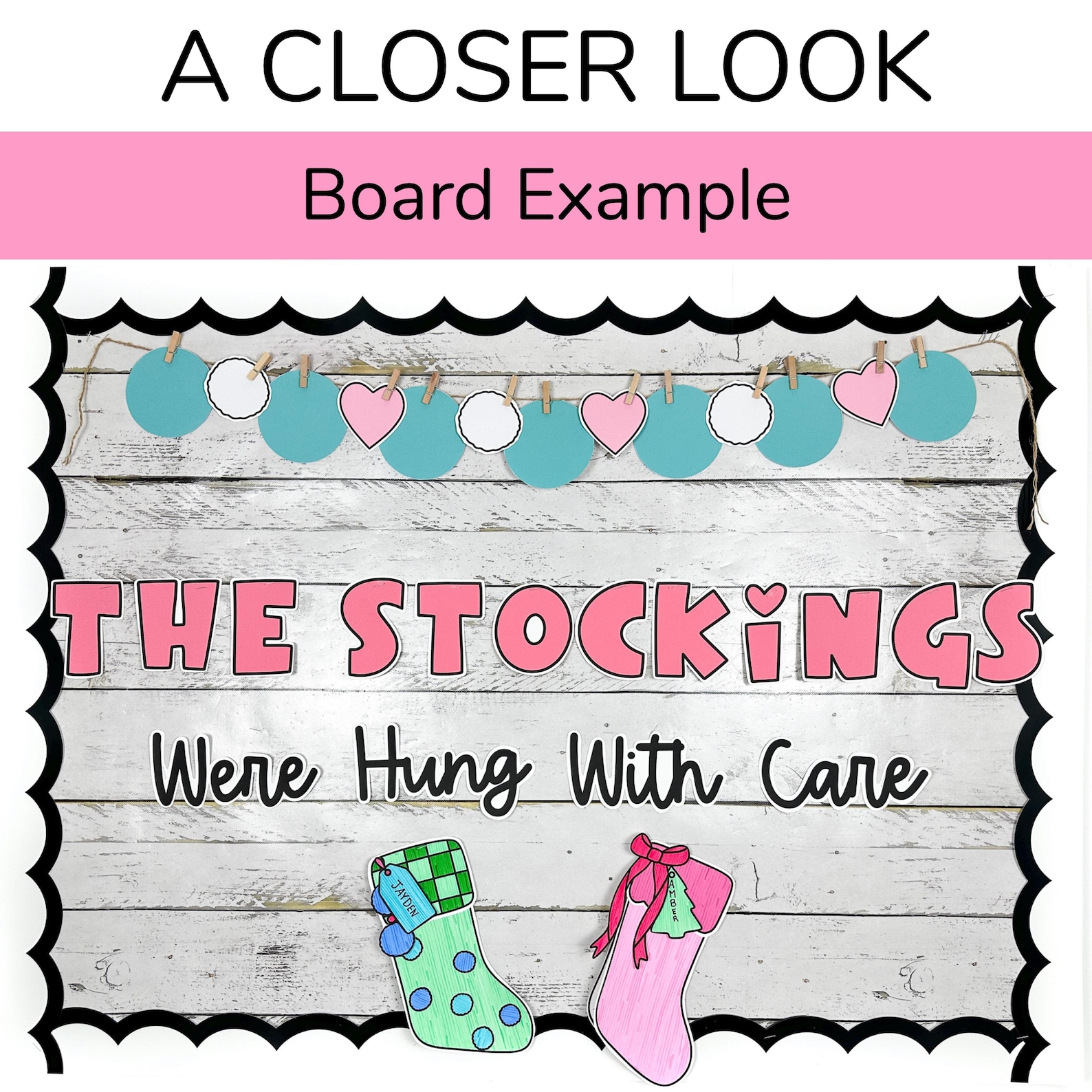 Christmas Stocking Craft to Create a Stocking Christmas Bulletin Board ...