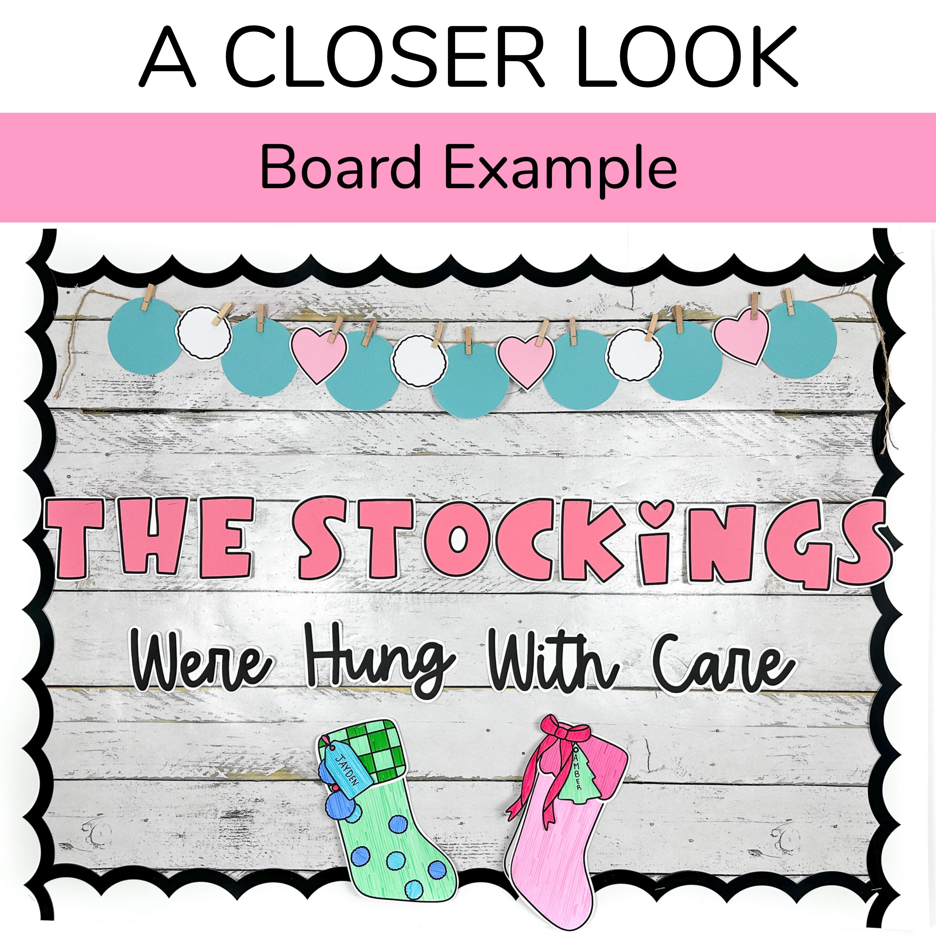 Christmas Stocking Craft to Create a Stocking Christmas Bulletin Board ...