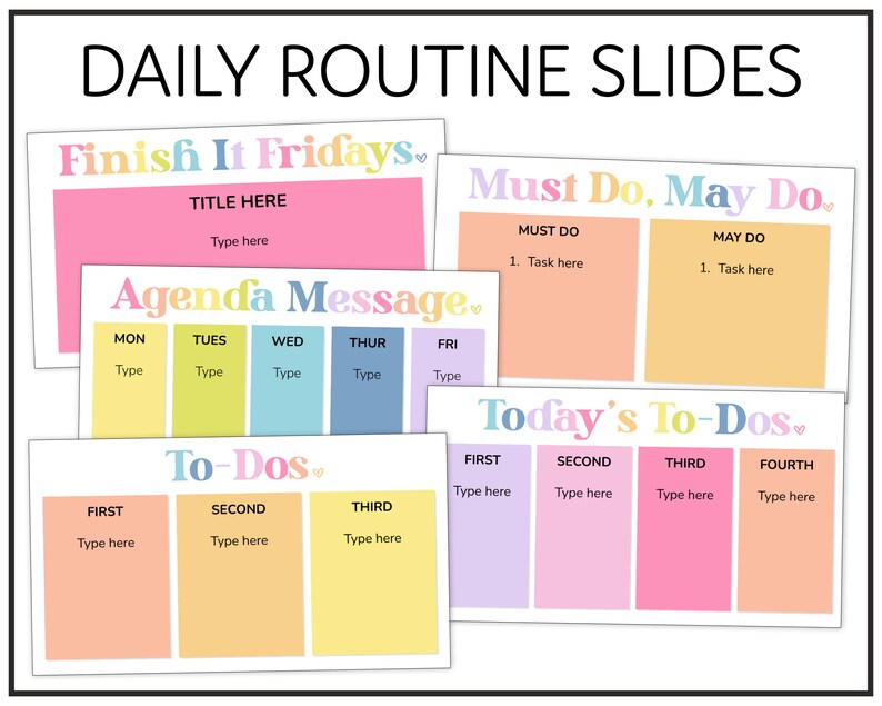 Google Slides™ Template for Teachers Including Morning Slides, Class ...