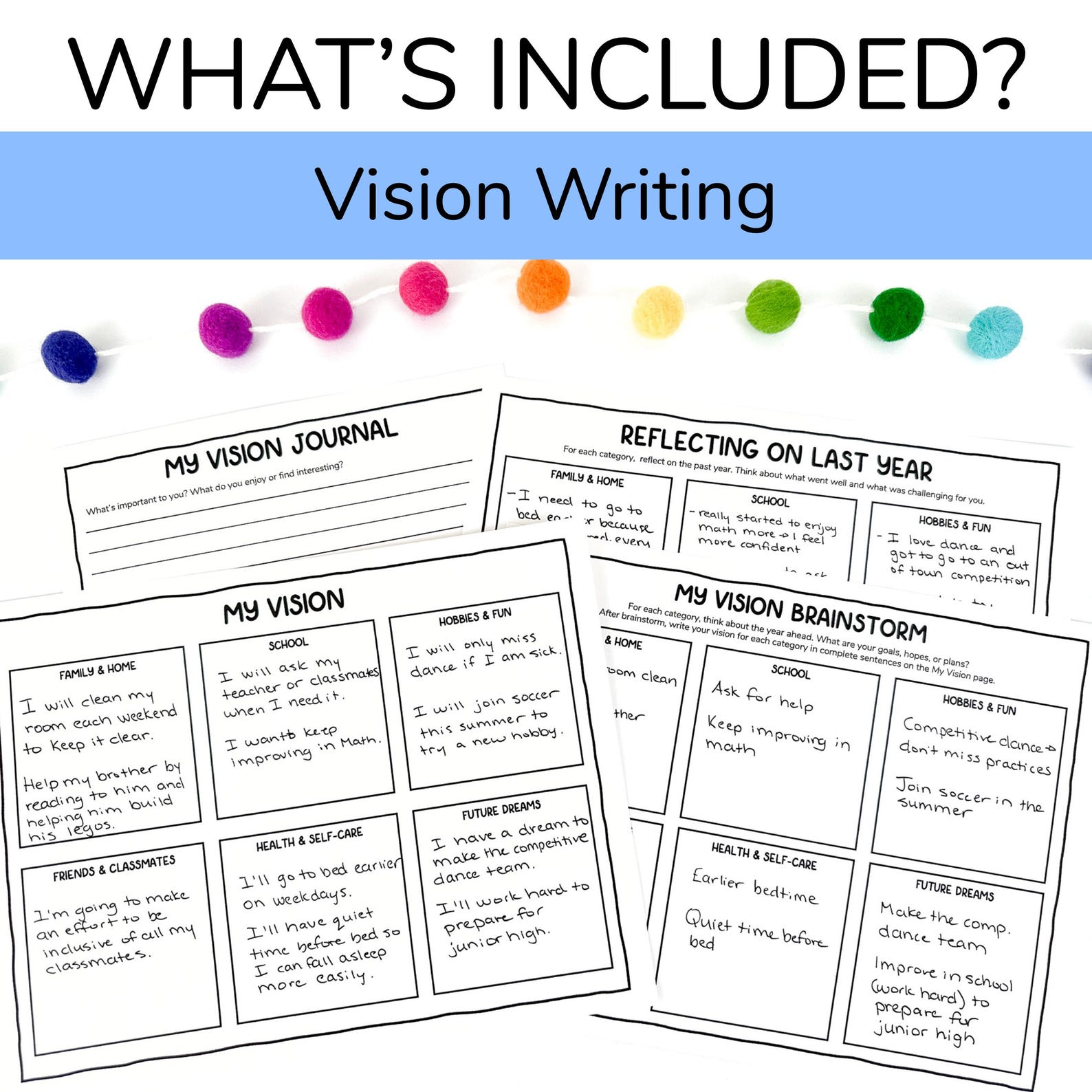 New Year Bulletin Board and Student Vision Board Craft & Writing - Etsy