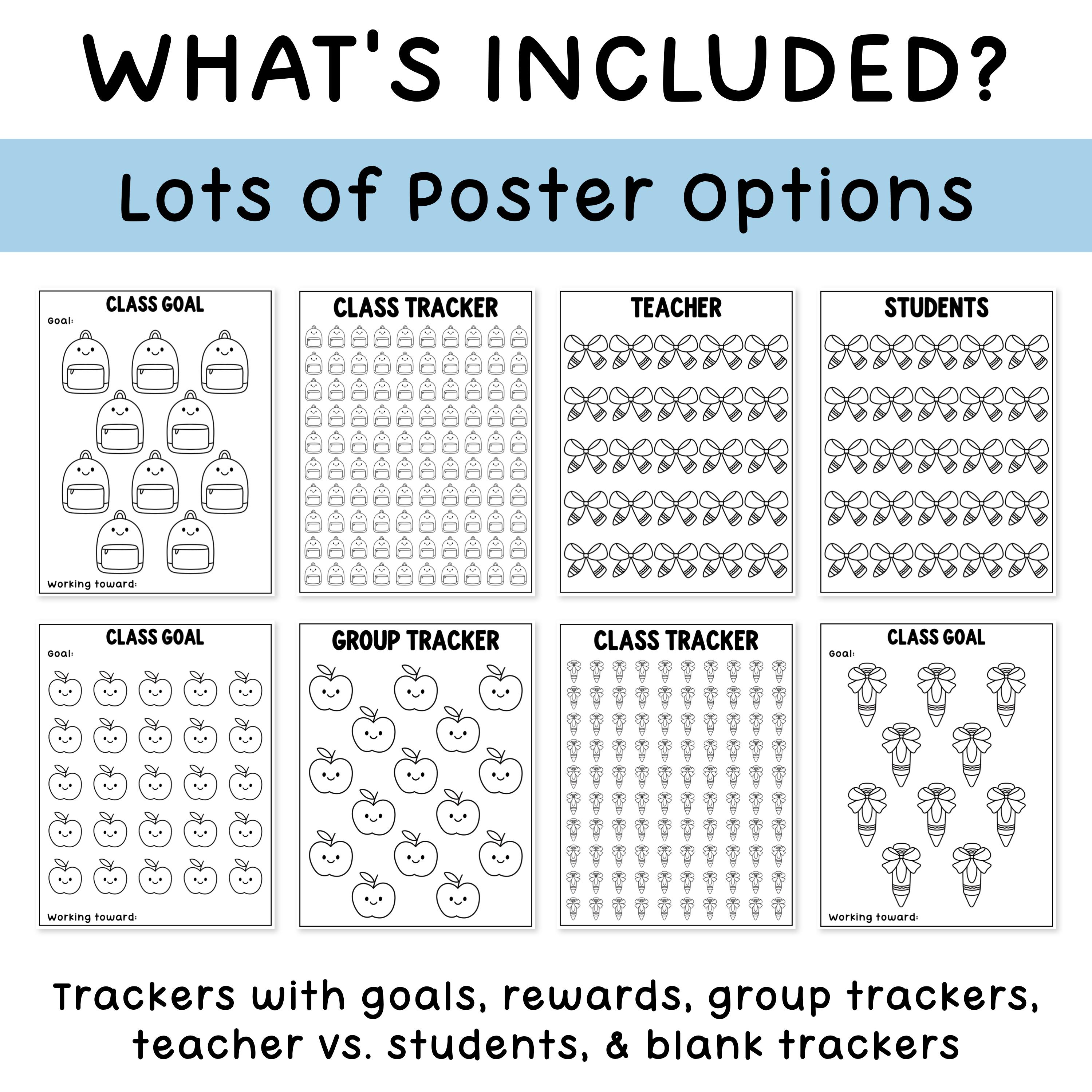 Incentive Charts for Whole Class Reward System Matches Composition ...
