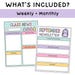 Composition Notebook Weekly and Monthly Newsletter Template - Editable ...