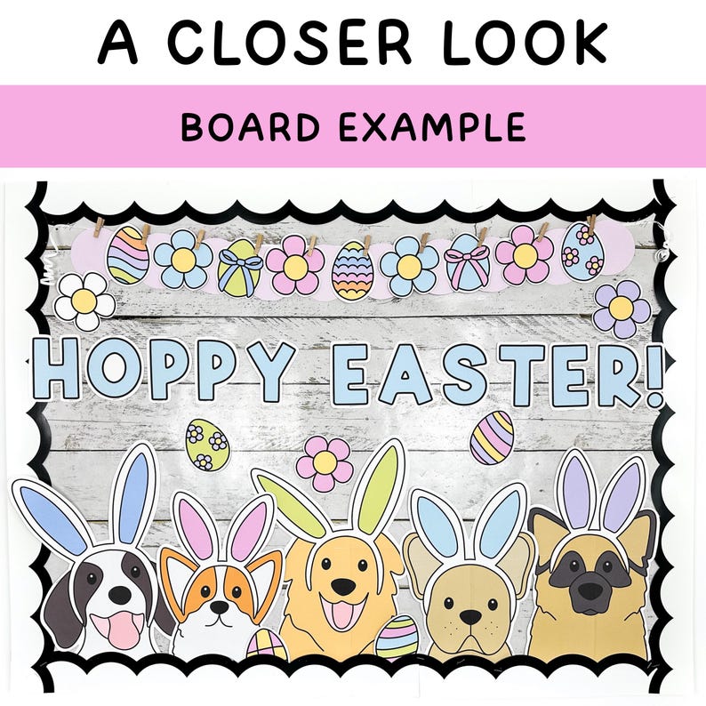 Spring Bulletin Board Kit, Easter Bulletin Board & April Bulletin Board ...