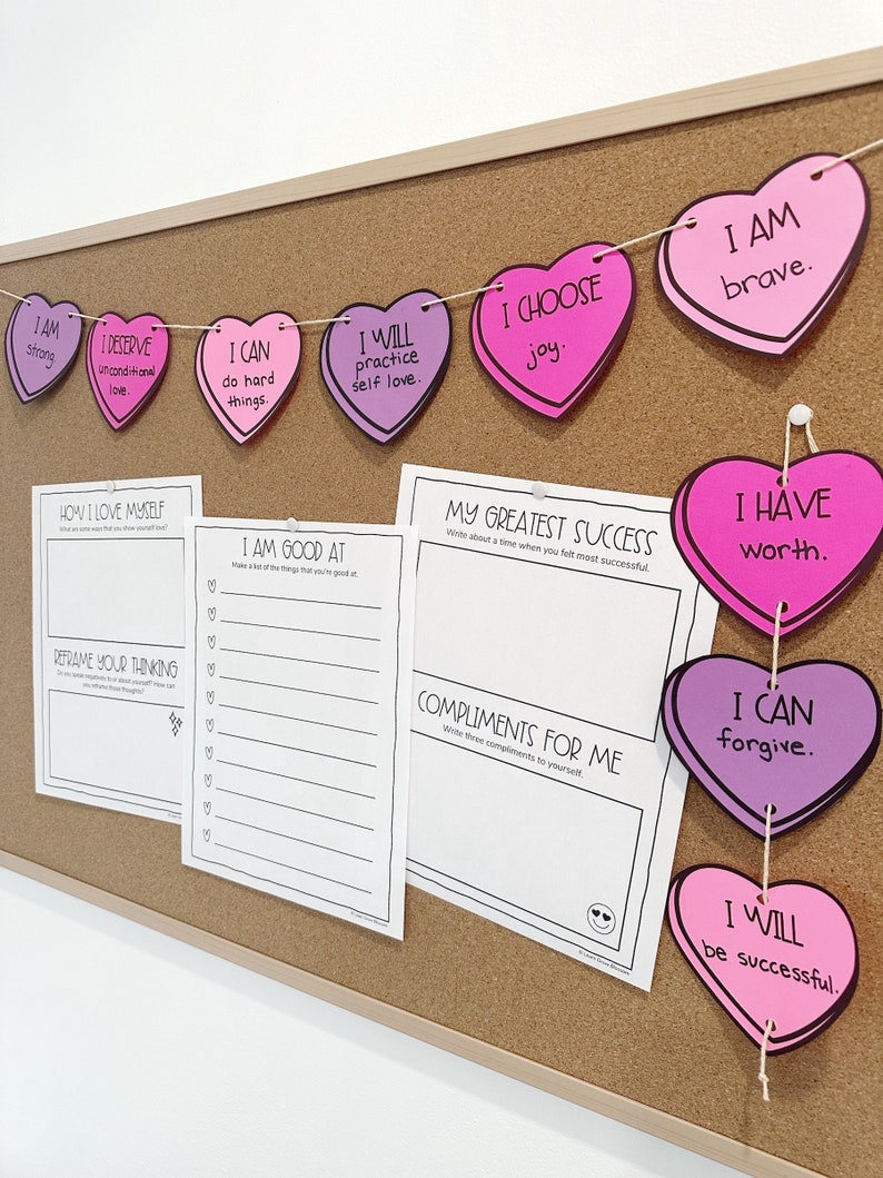 Valentines Activity Including Student Self Love Valentines Worksheets ...