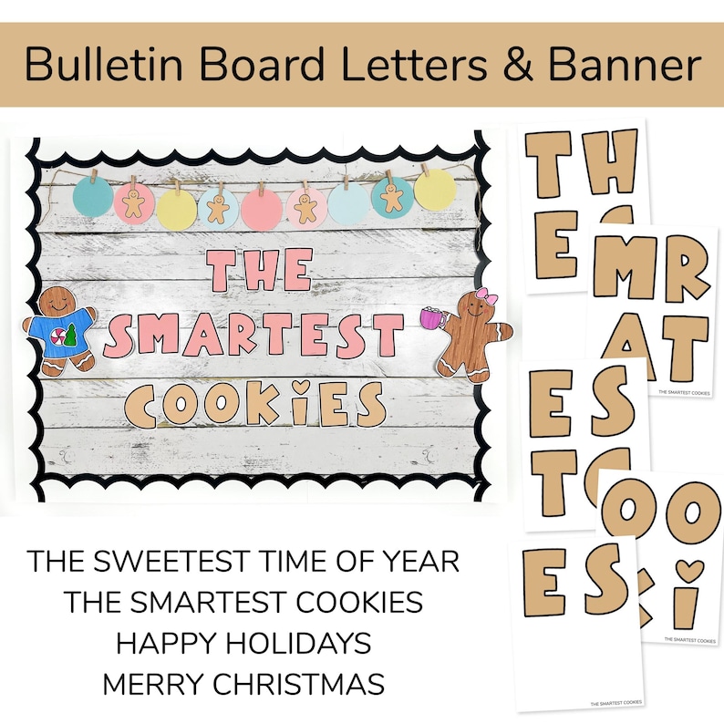 Gingerbread Man Craft as A Winter Bulletin Board, Christmas Bulletin ...