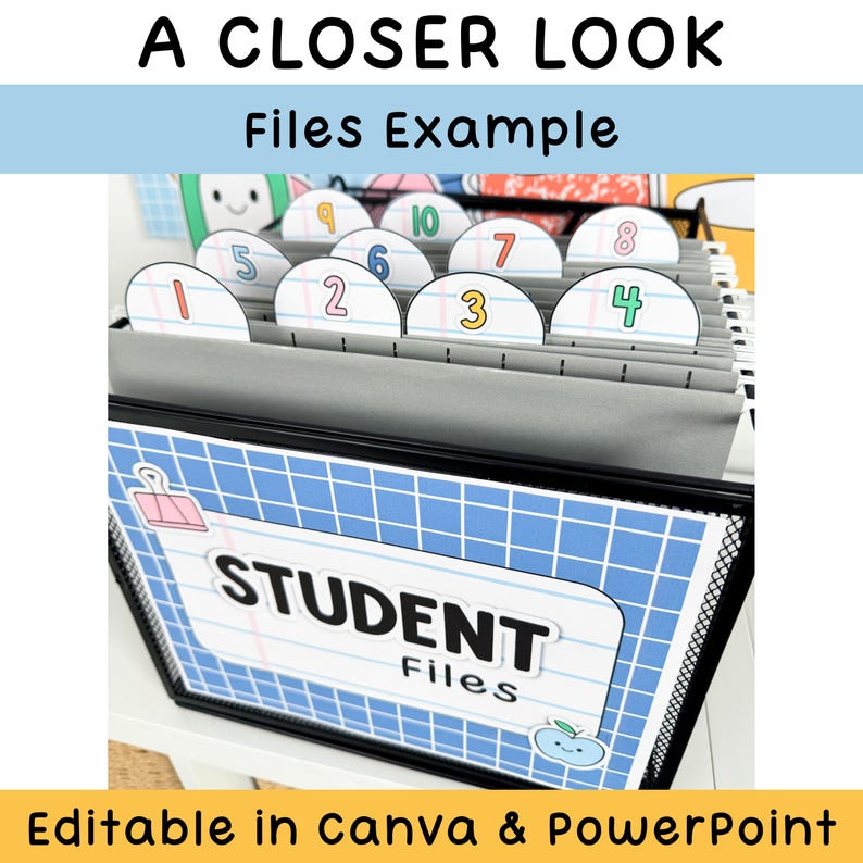 Student File Labels, Student Mailbox Labels, Absent Folders, File ...