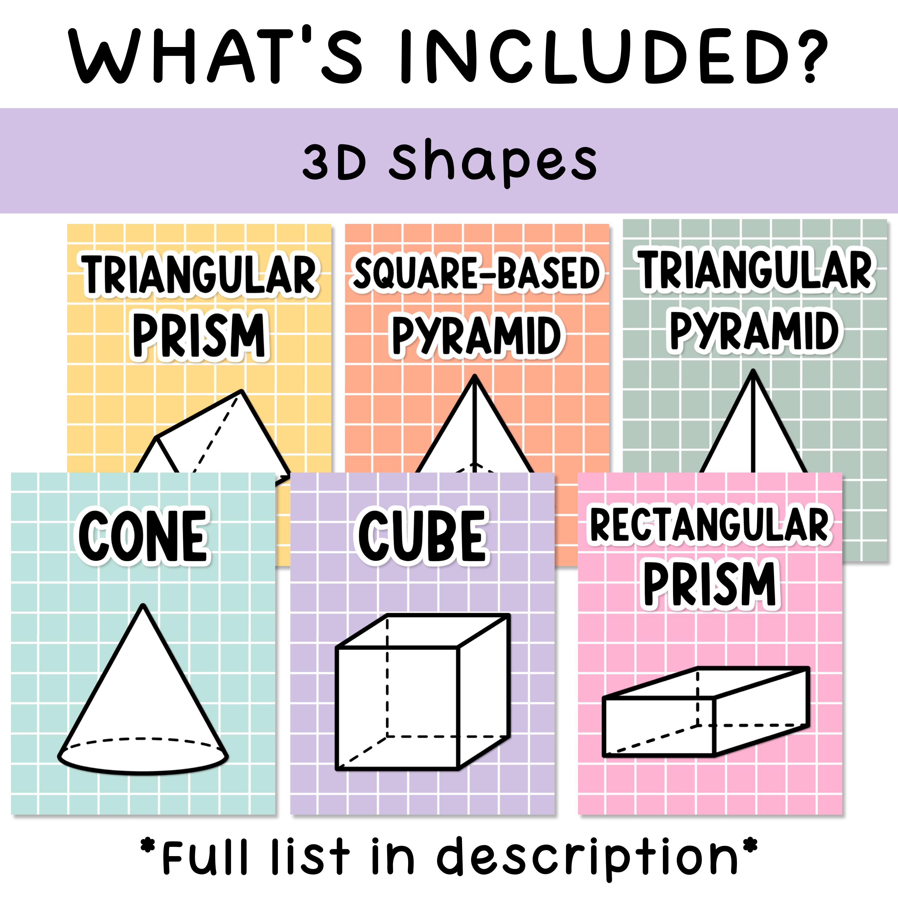 Composition Notebook 2D and 3D Shapes Posters - Editable for Pastel ...