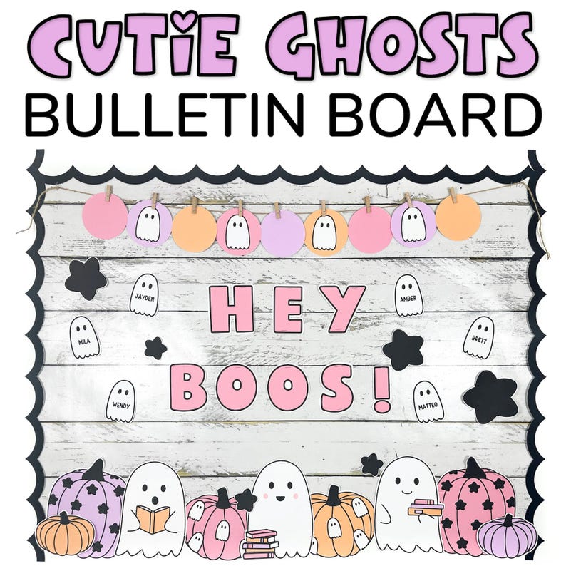 October Bulletin Board, Ghost Halloween Bulletin Board Kit, and ...