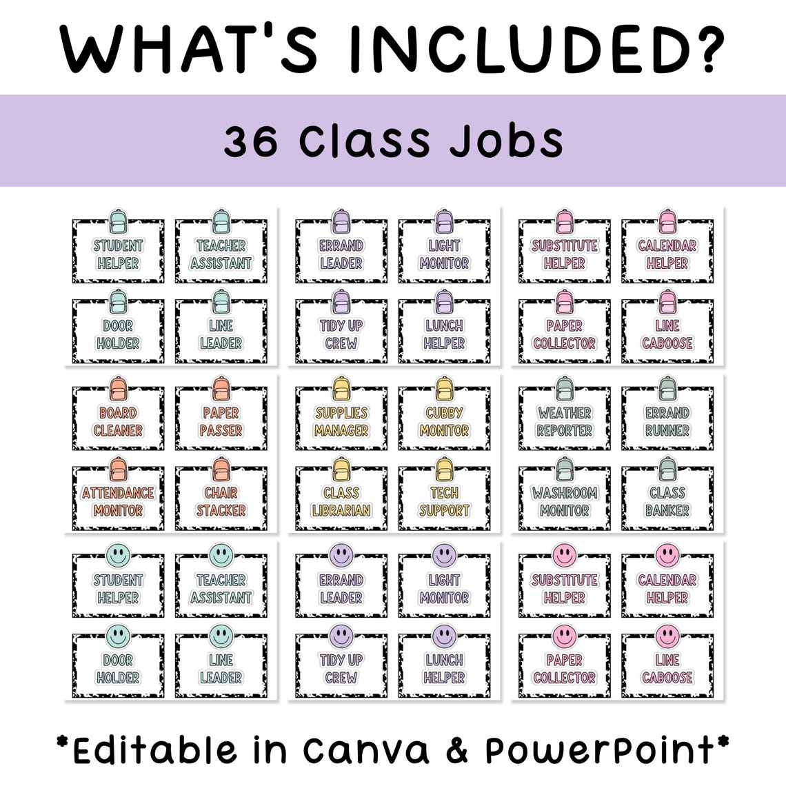 Composition Notebook Decor Class Jobs Editable & Classroom Job ...