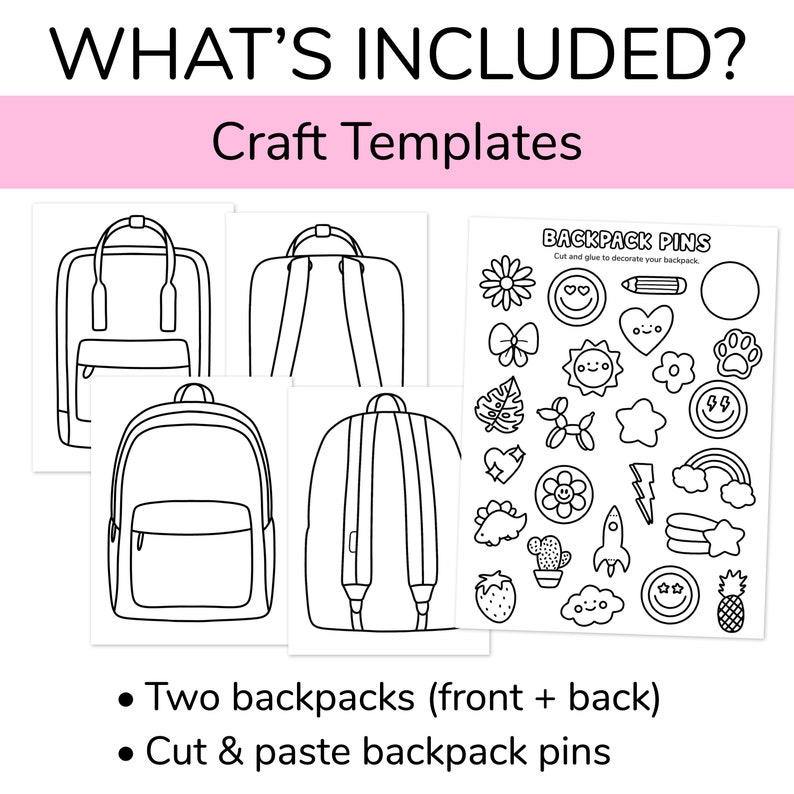 Backpack Writing Craft for Welcome Back to School Bulletin Board - Etsy