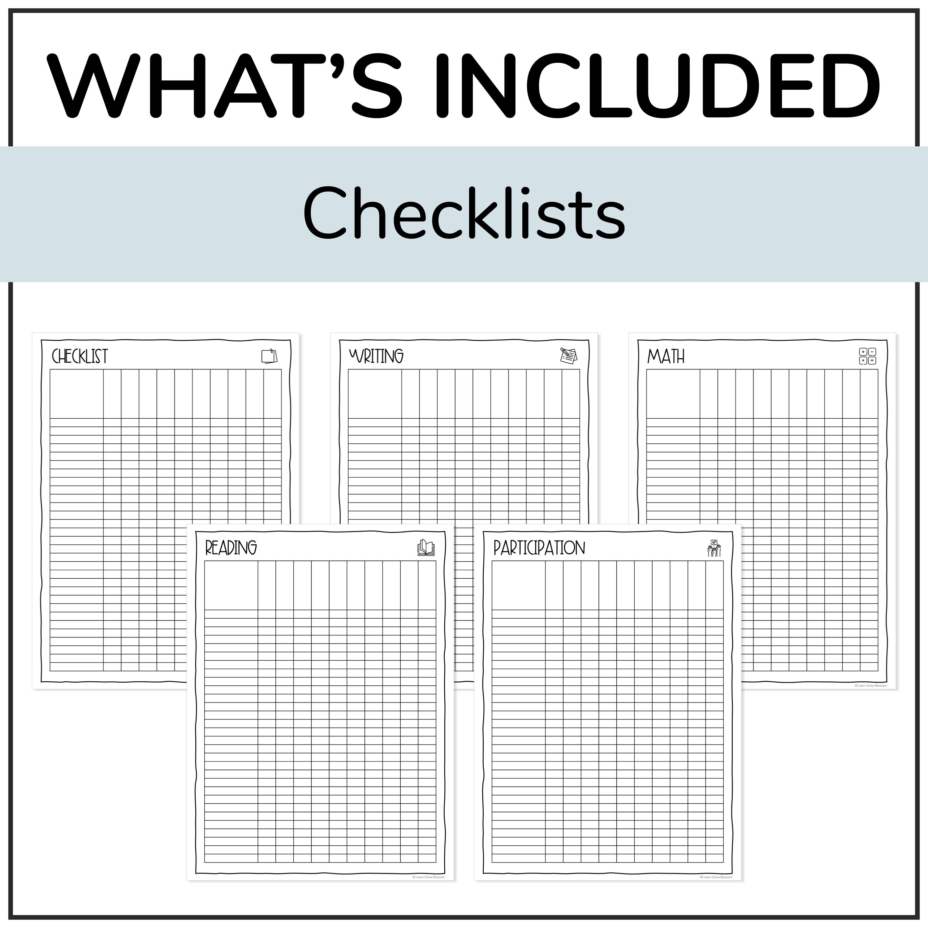 Teacher Binder Including Gradebook Templates, Classroom Checklist Pages ...