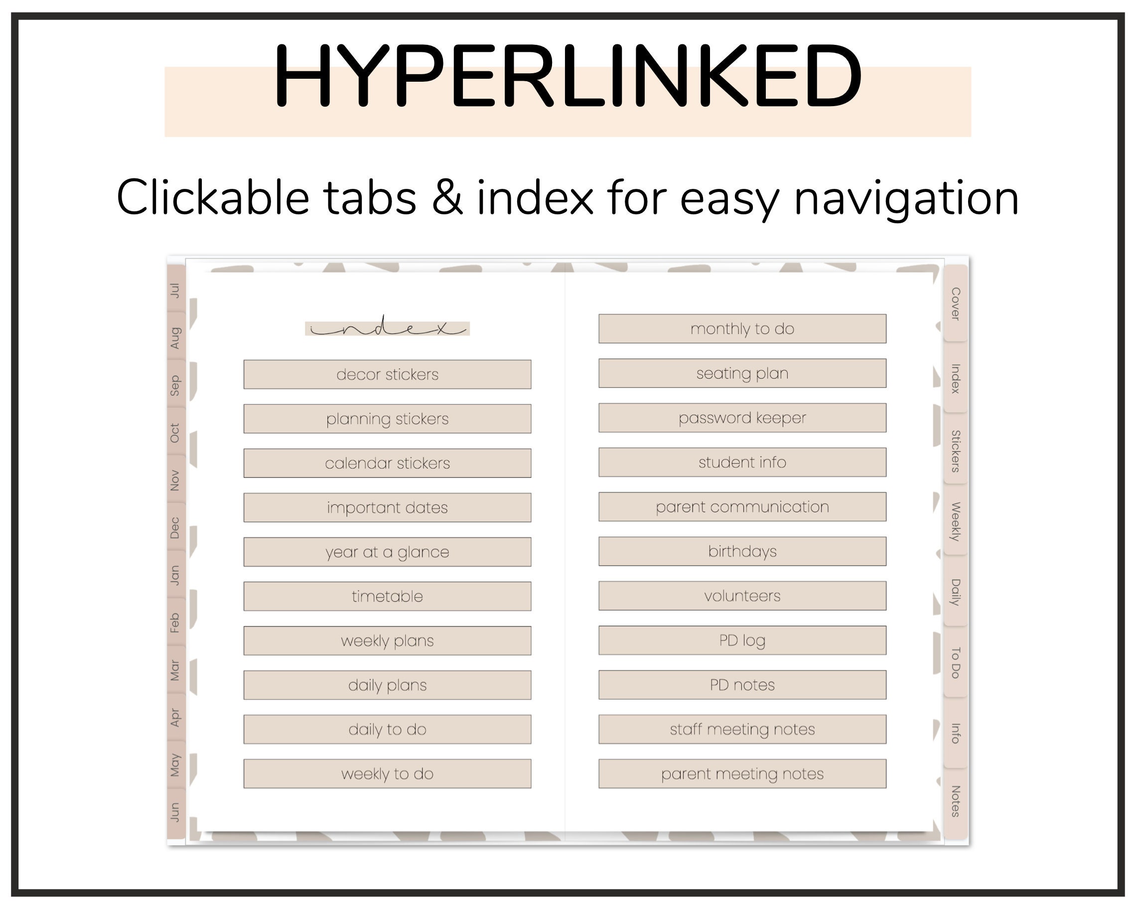 Boho Teacher Planner Google Slides Teacher Planner Neutral Teacher ...