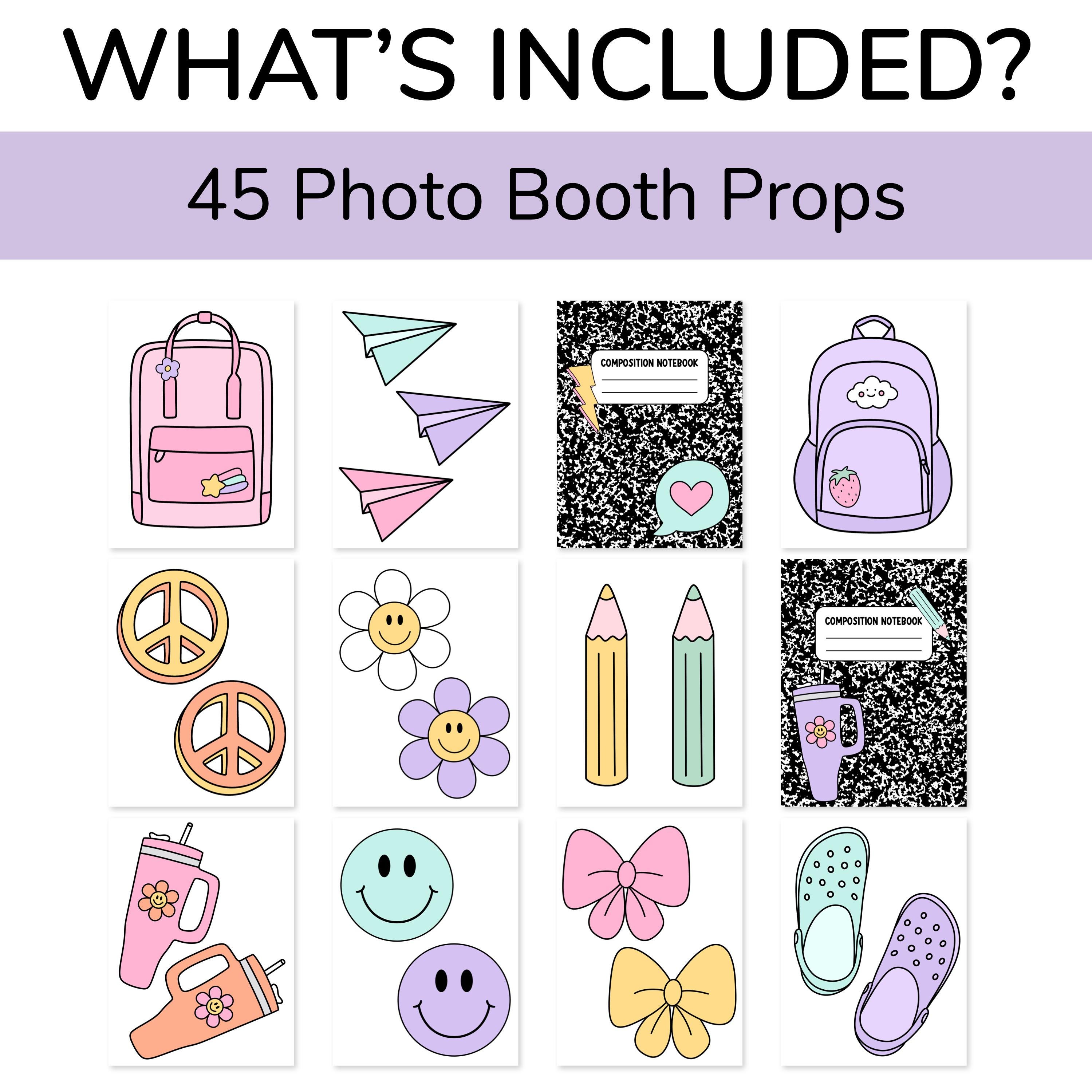 Back to School Photo Booth With Composition Notebook Classroom Decor ...