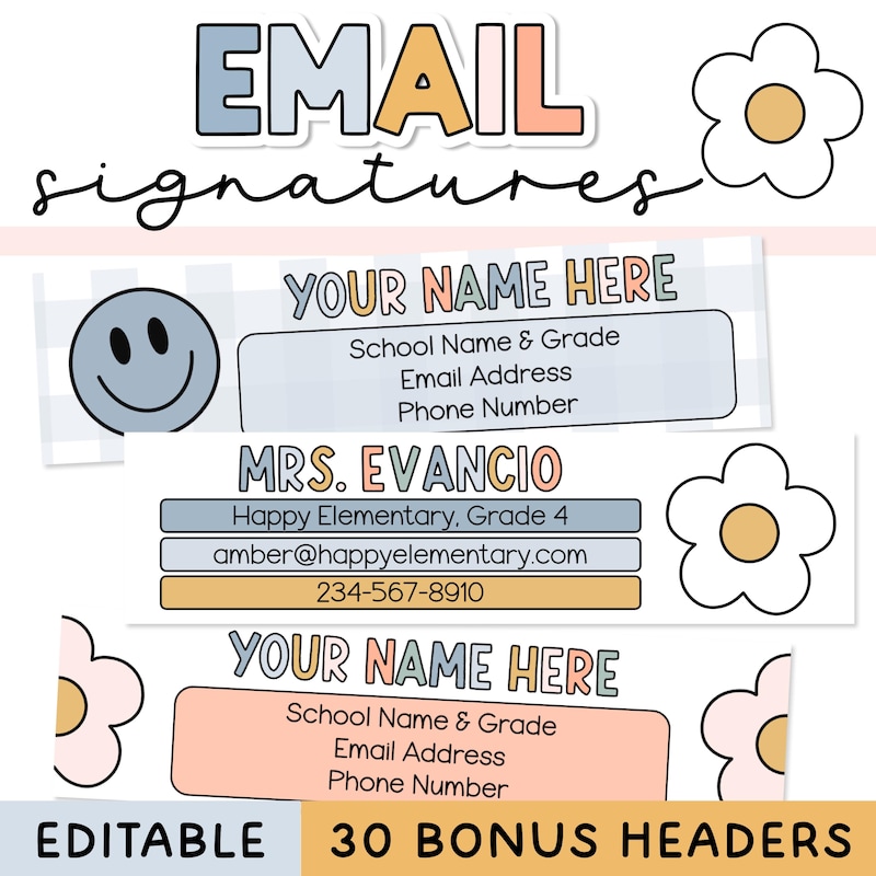 Flower Email Signature - Etsy