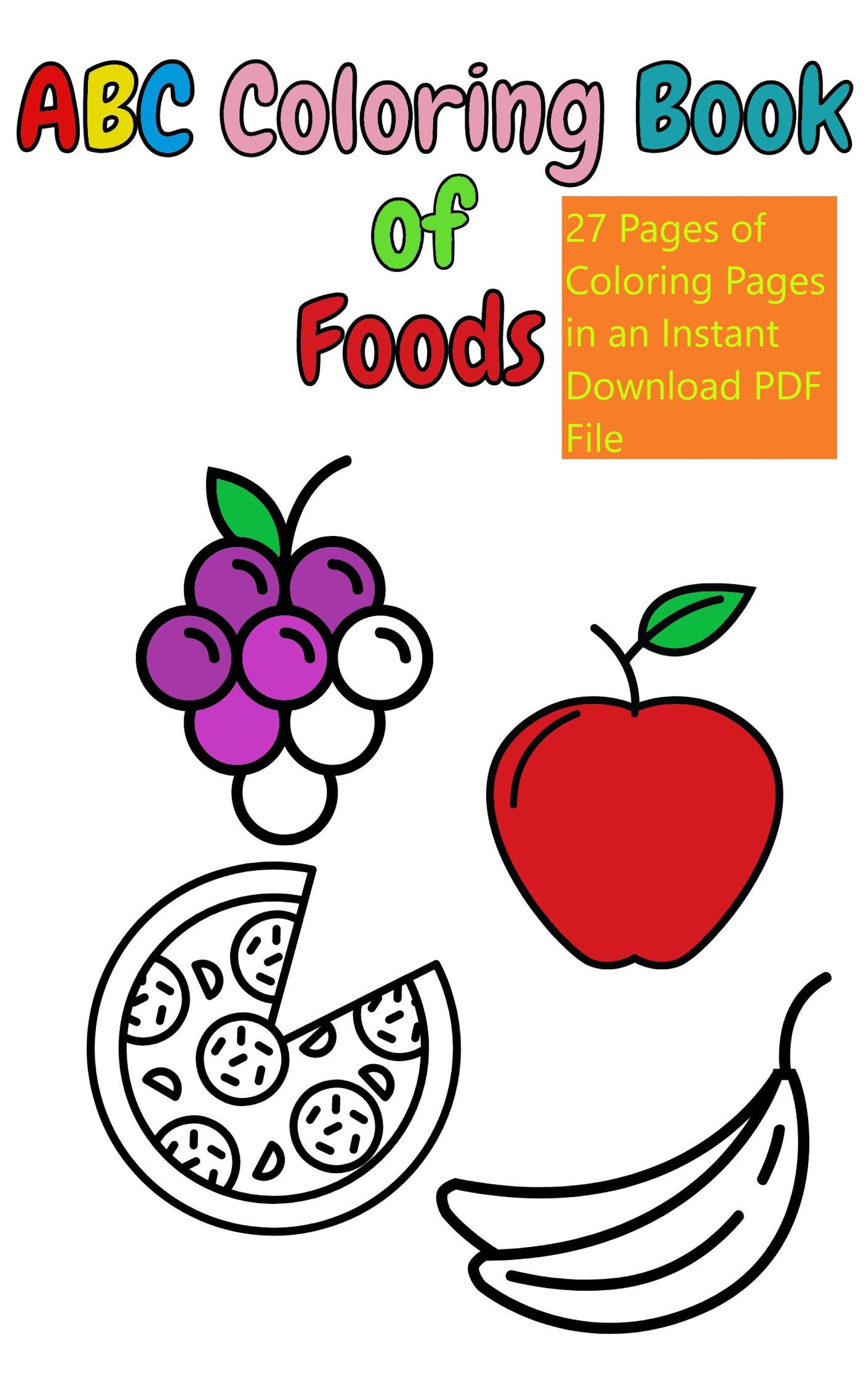 Food Alphabet Coloring Pages