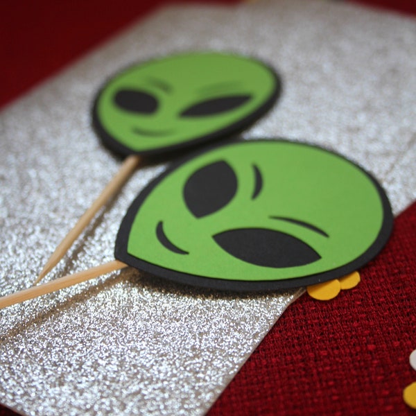 Alien Cupcake Toppers - Etsy