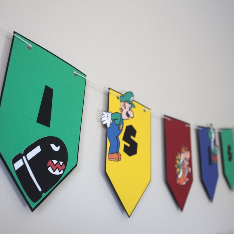 Mario Flag - Etsy
