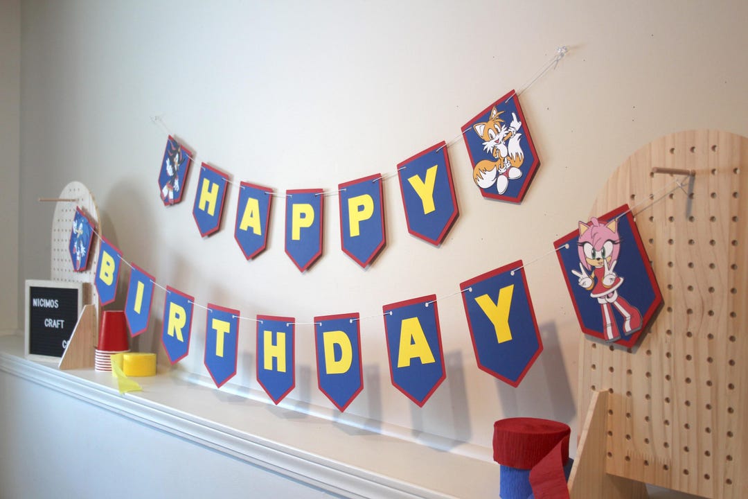 Sonic the Hedgehog & Friends Customizable Birthday/party Bunting - Etsy