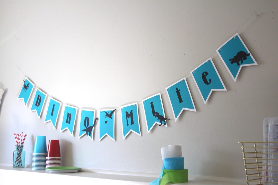 Dinosaurs *customizable* Party Banner/bunting - Etsy