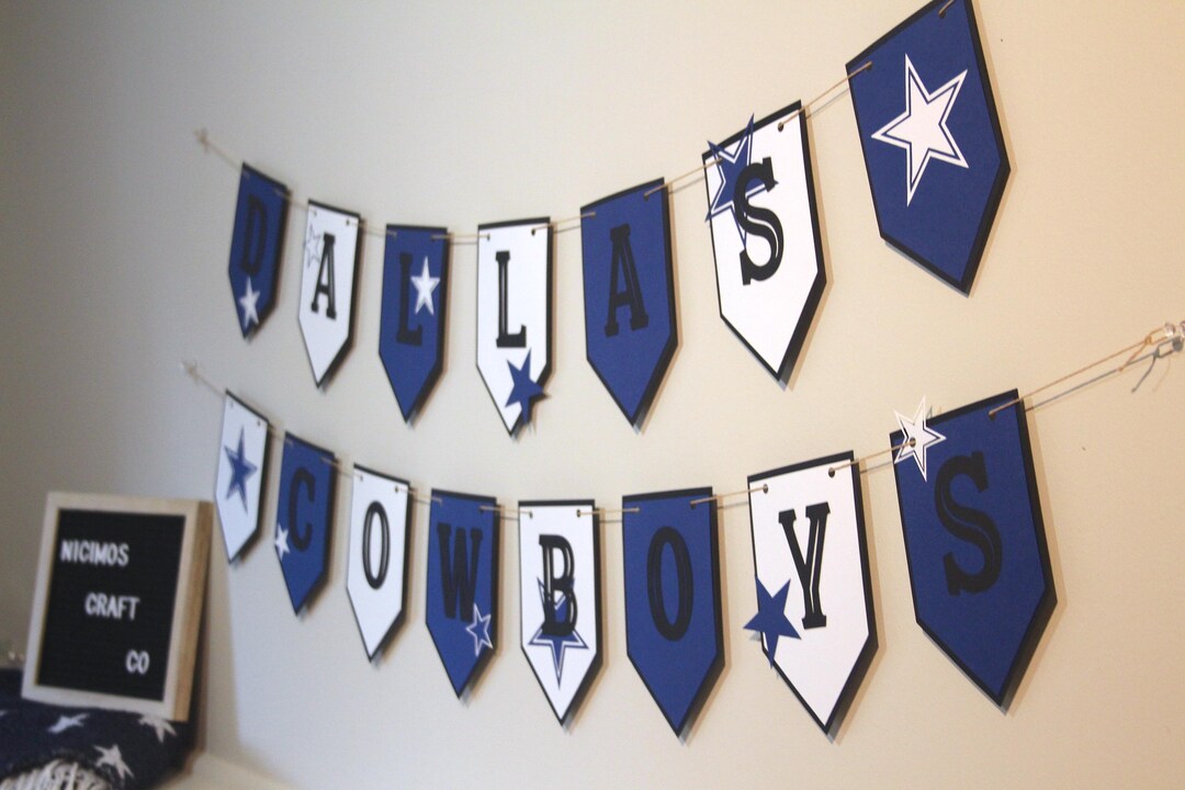 Dallas Cowboys CUSTOMIZABLE Football Banner/bunting - Etsy