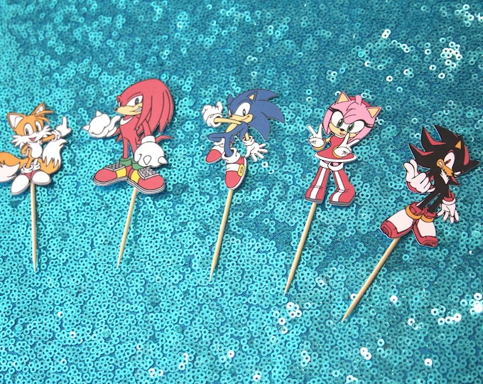 Sonic the Hedgehog & Friends Cupcake Toppers/food Picks - Etsy