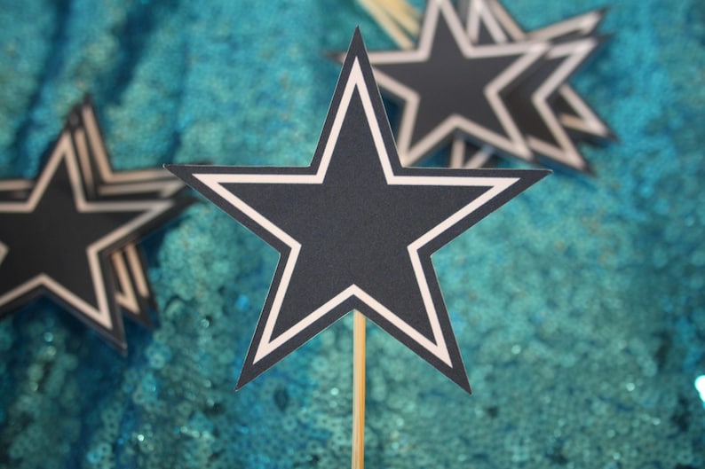 Dallas Cowboys Food Picks/toppers - Etsy