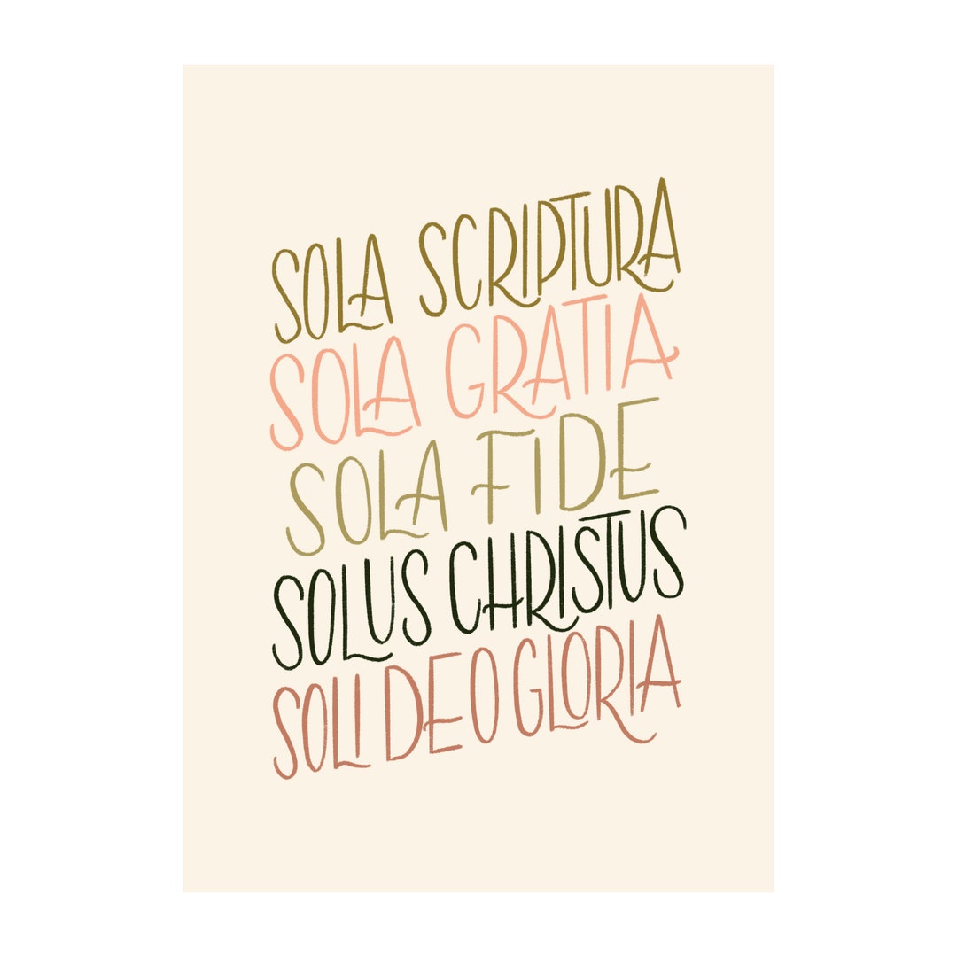 Five Solas Print & Wallpaper DIGITAL DOWNLOAD - Etsy