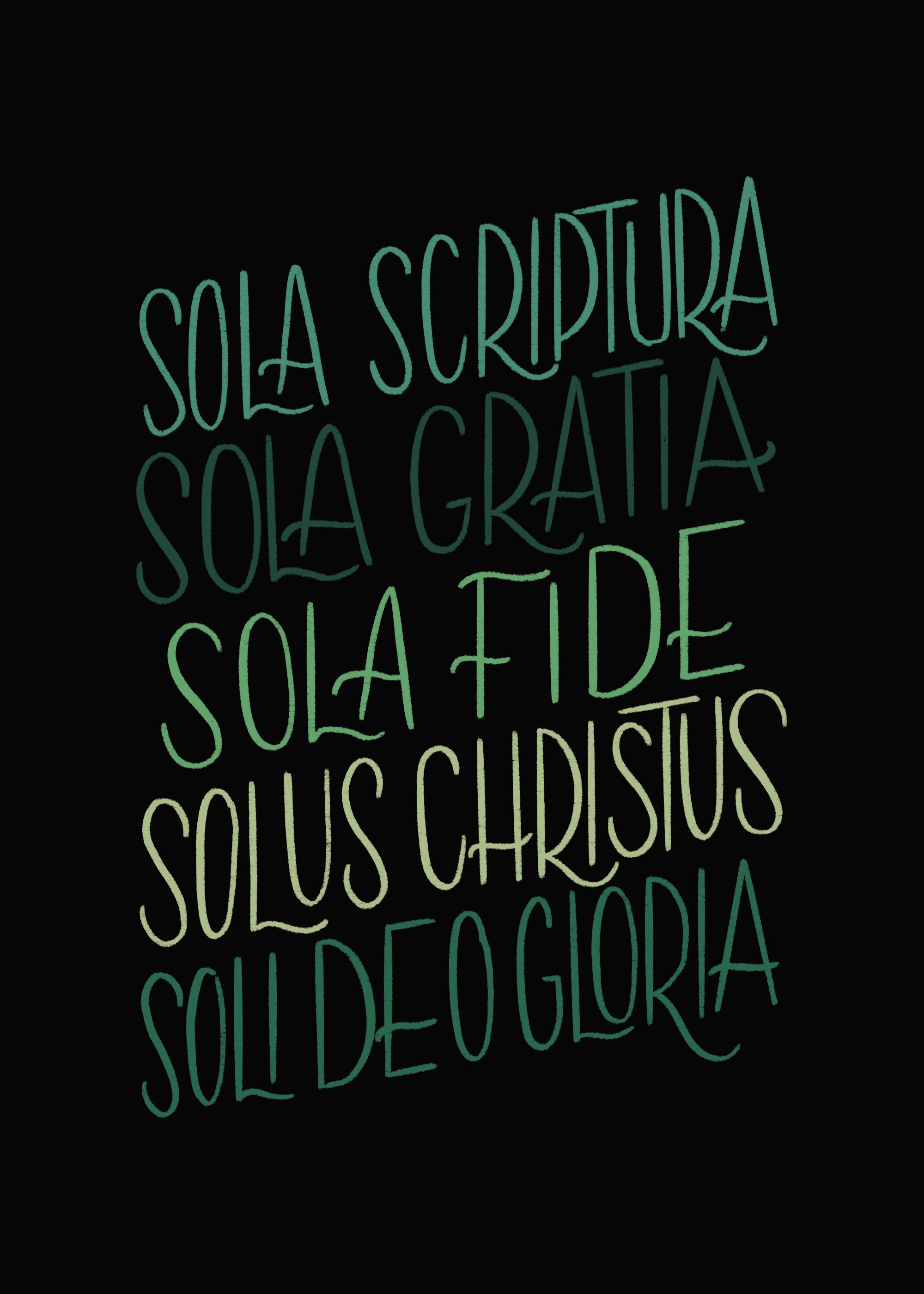 Five Solas Print & Wallpaper DIGITAL DOWNLOAD - Etsy