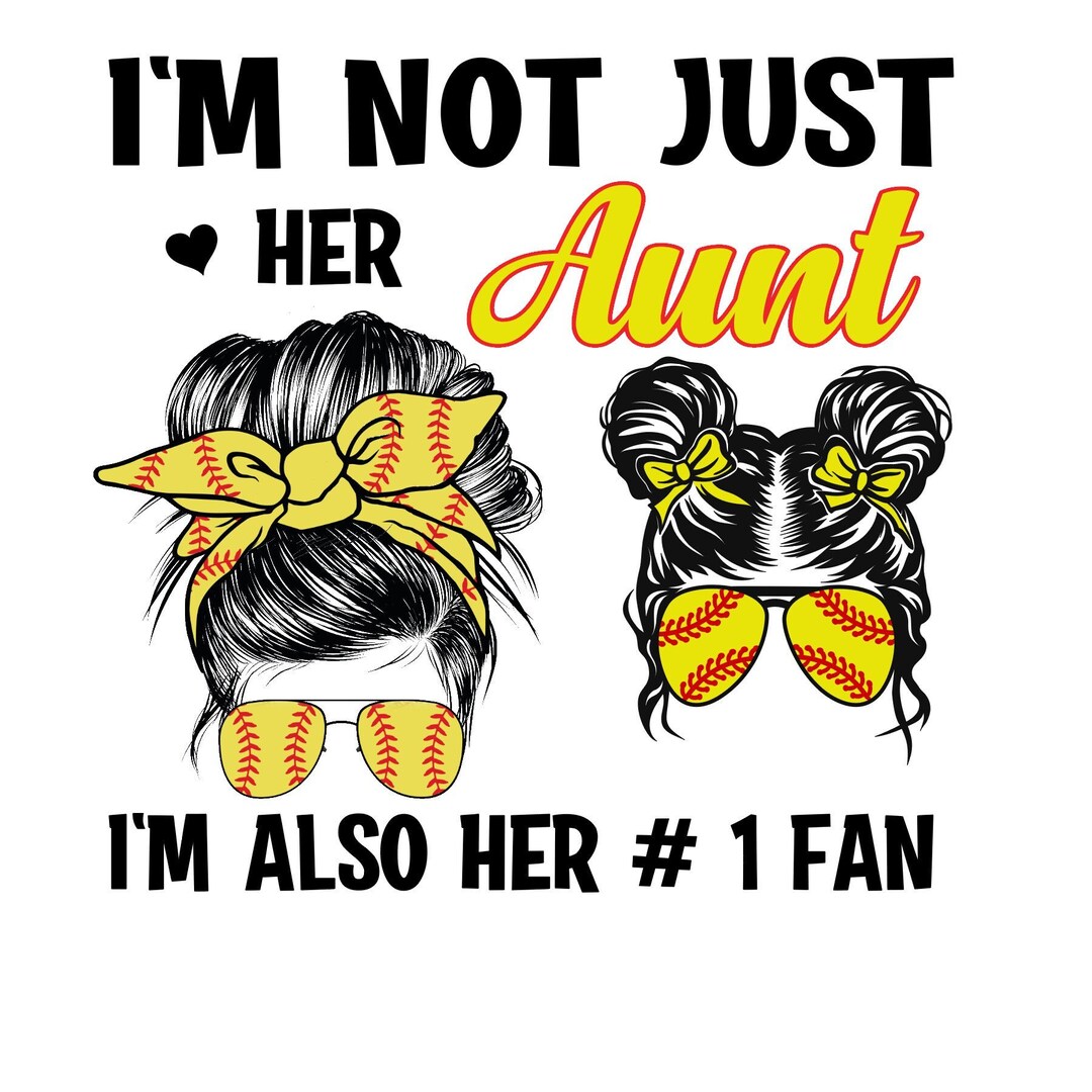 Softball Aunt 1 Fan SVG PNG JPG - Etsy