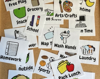 Bedtime Routine Visual Schedule Daily Visual Schedule Bedtime Toddler ...