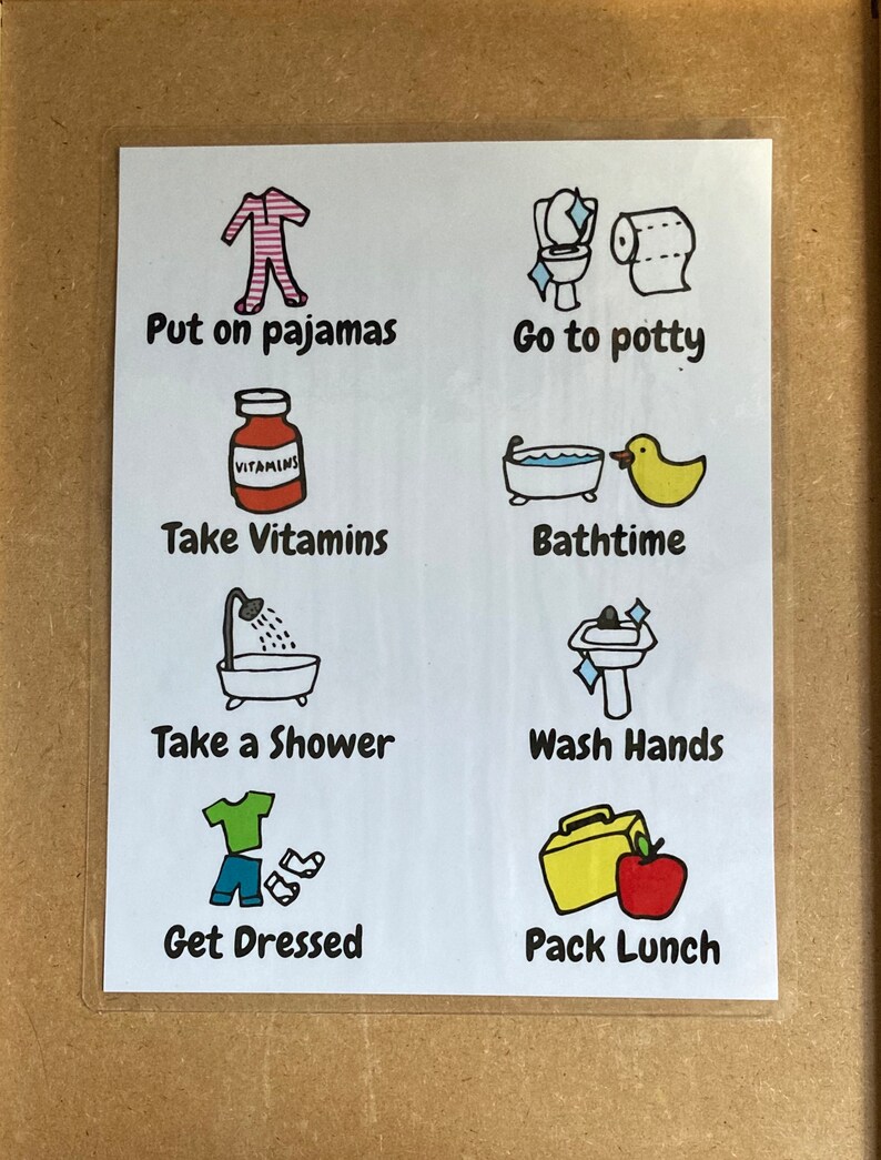 Visual Schedule Daily Visual Schedule Toddler Pre-k Daily Routine Chart ...